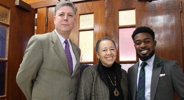 WSU President Barry Maloney, Dr. Beverly Daniel Tatum, Student Trustee ...